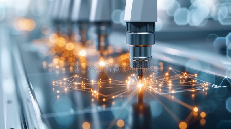 High-tech Machinery in Action, Showcasing Modern Technology and ...