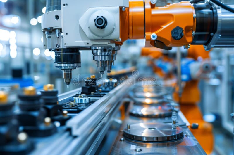 Hightech Machinery in a Clean Modern Manufacturing Facility Stock ...