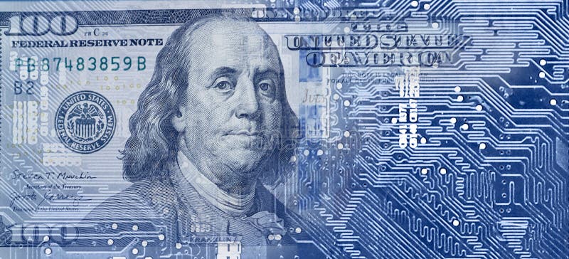 High tech. Made in USA stock illustration. Illustration of microchip ...