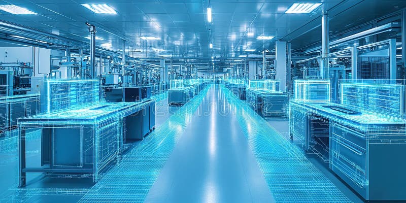 High-tech Manufacturing Facility Featuring Advanced Machinery and ...