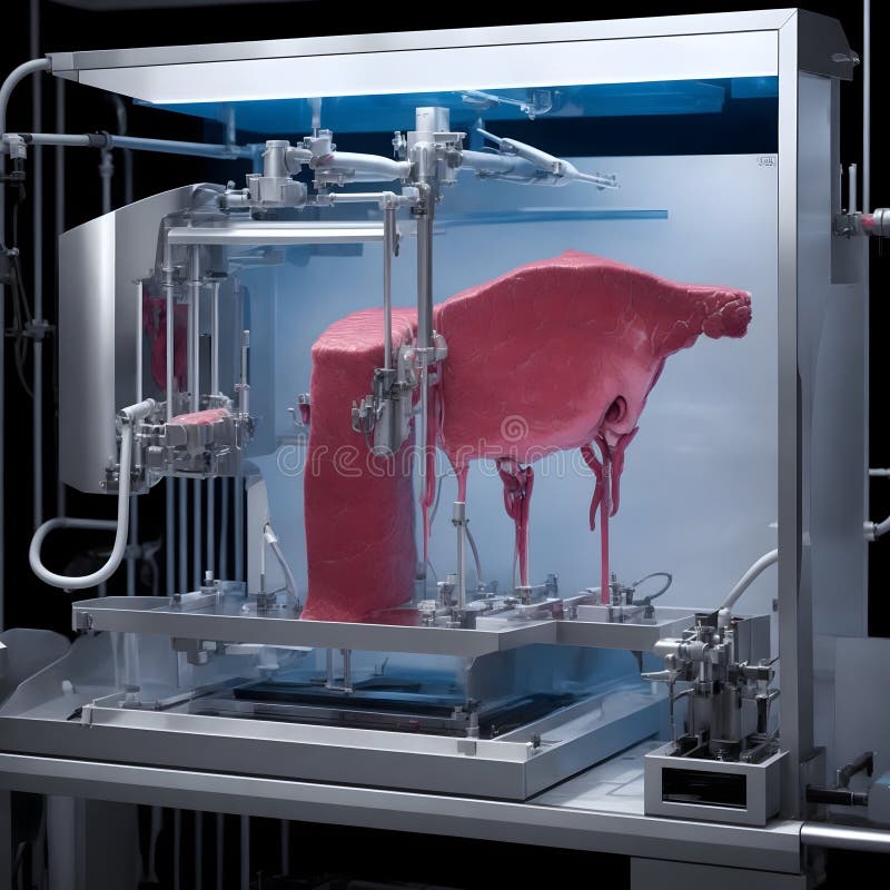 A High Tech Meat Beef Food Robotic Artificial Production in Laboratory ...