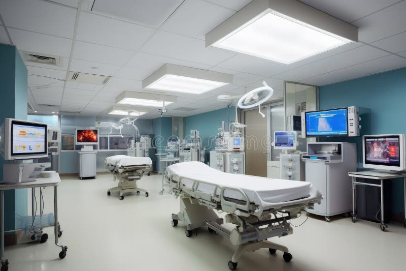 High-tech Medical Equipment Featuring Blinking Lights and Screens in ...