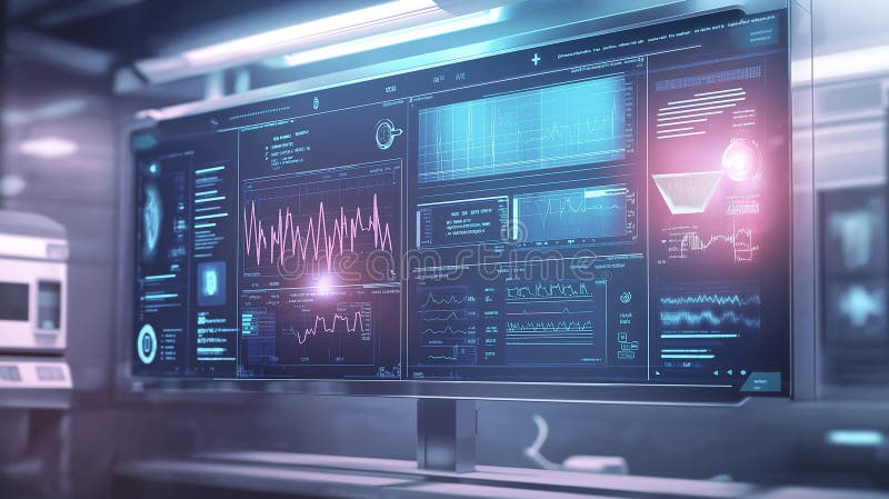 High-Tech Medical Interface Display in a Modern Laboratory Setting ...