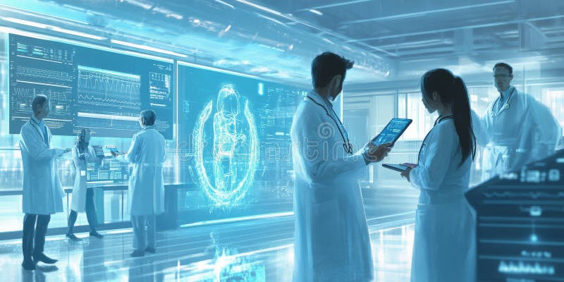 High-Tech Medical Laboratory with Digital Interfaces and Advanced ...