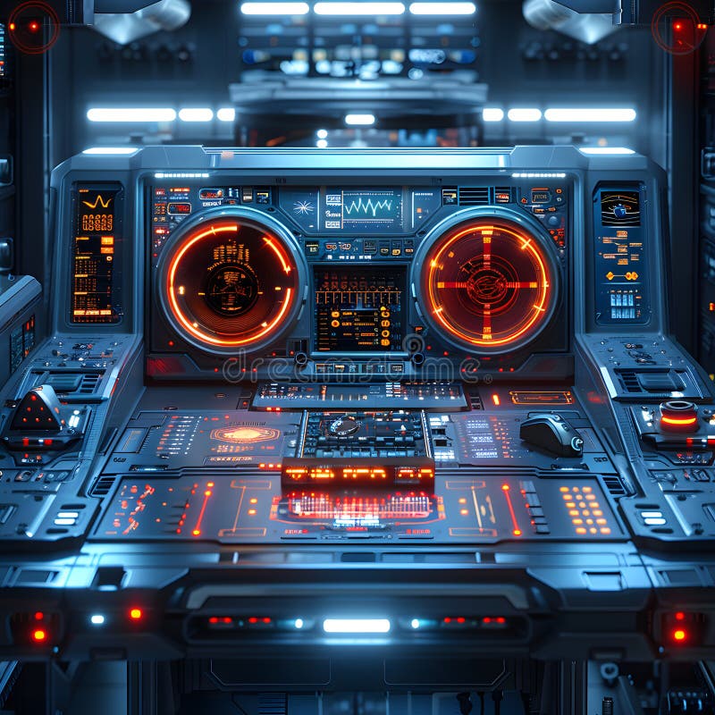 High-Tech Medical Table Setting Featuring Urban Abstract Background and ...