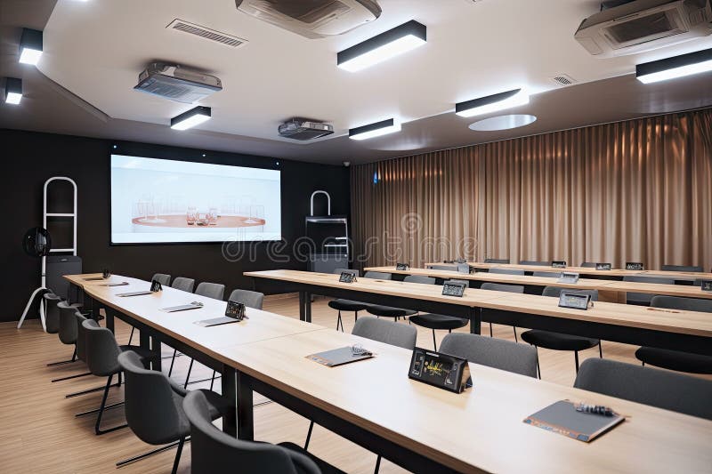High-tech Meeting Room, with Projectors and Presentation Screens for ...