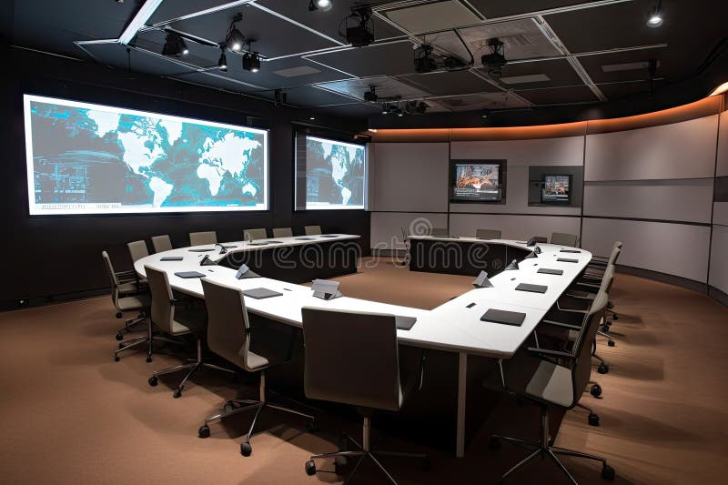 High-tech Meeting Room, with Projectors and Presentation Screens for ...