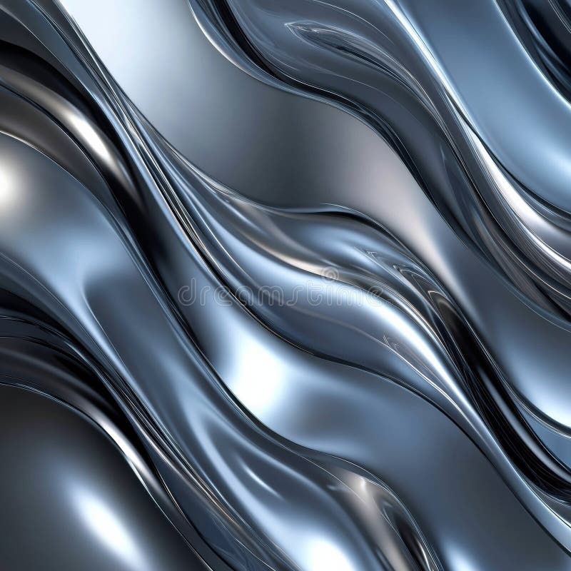 High-tech Metallic Surface Featuring Chrome Reflections and Futuristic ...