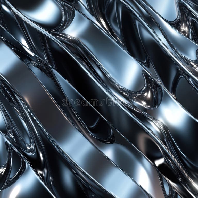 High-tech Metallic Texture with Chrome Reflections and Smooth Gradients ...