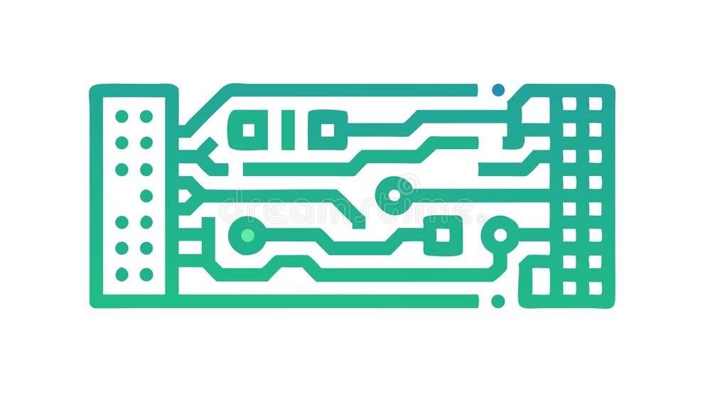 High-Tech Microchip Design. Processor Innovation Icon, Vector Design ...