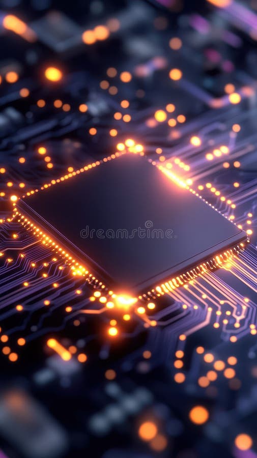 Microchip, Glowing Question Mark, Circuit Board Background, Sci-fi Mood ...