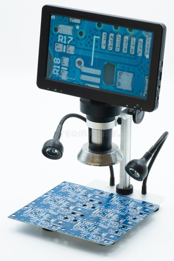 Digital Microscope with Display for Inspecting Circuit Boards in PCB ...