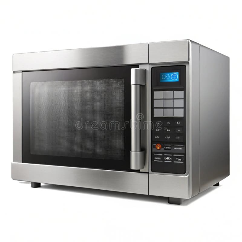 High-tech Microwave Oven with Digital Display Stock Illustration ...