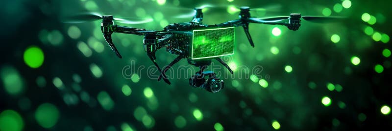 HighTech Mining Drone Surveying Terrain Futuristic Drone Scans Mining ...