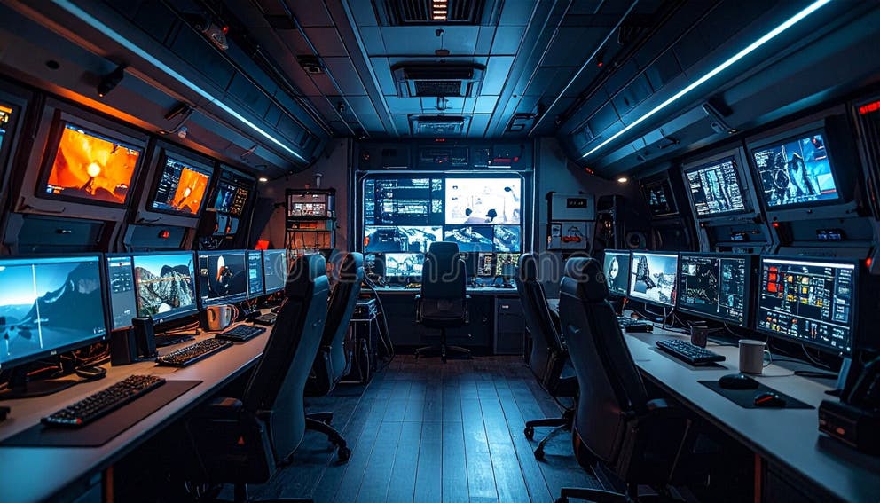 Tech Mobile Command Center Interior Stock Illustrations – 8 Tech Mobile ...