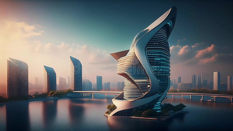 High Tech Modern Buildings Created from a Structure of Crumpled Paper ...