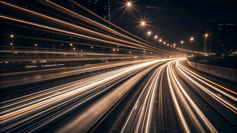 High-tech Motion Light Trails in a Futuristic Design for Promotional ...