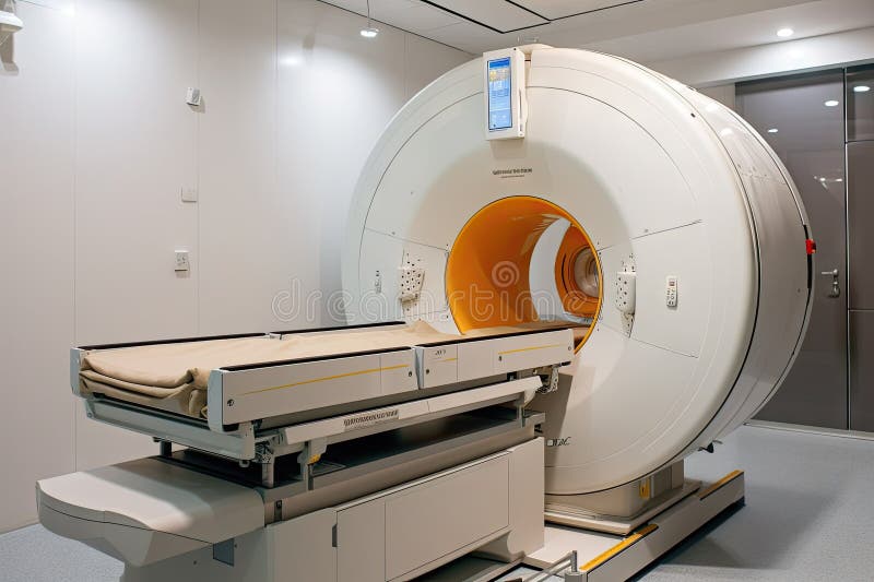 High-tech Mri Scanner, with Metal Coils and Magnetic Fields Visible ...