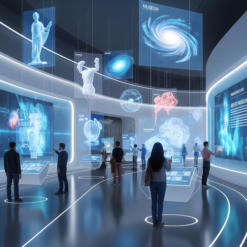 The High-Tech Museum of History Stock Illustration - Illustration of ...