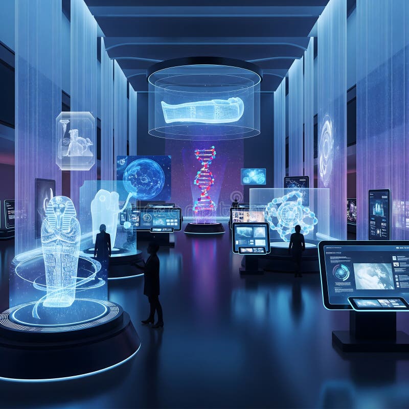The High-Tech Museum of History Stock Illustration - Illustration of ...