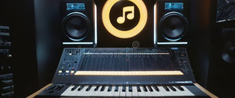 Modern Music Studio with Advanced Equipment Stock Photo - Image of ...