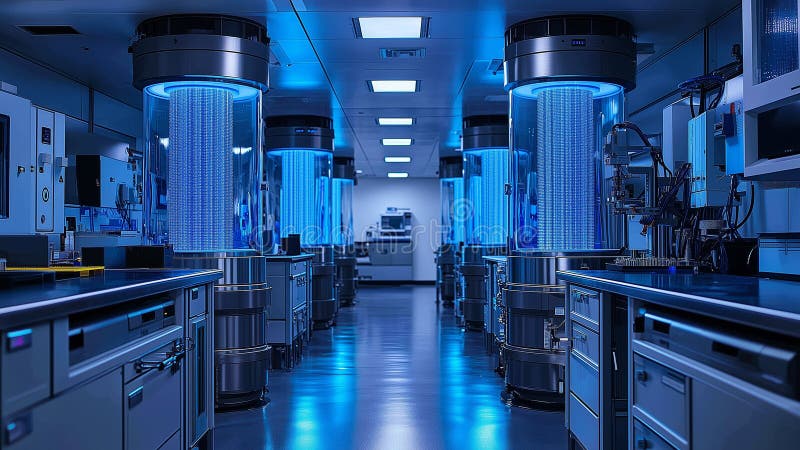 Futuristic Nanomaterials Research Laboratory Stock Illustration ...