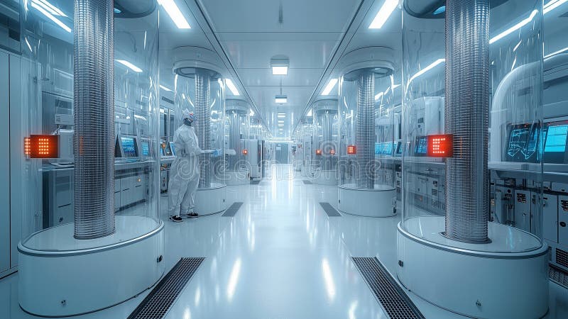 Futuristic Nanomaterials Research Laboratory Stock Illustration ...