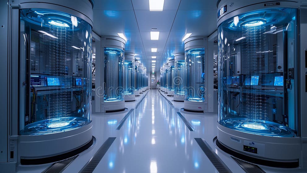 Futuristic Nanomaterials Research Laboratory Stock Illustration ...