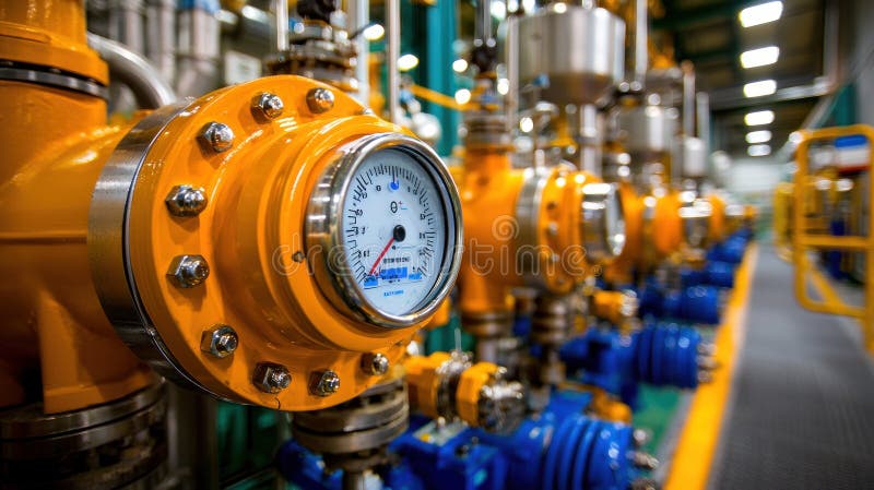 High Tech Natural Gas Processing Facility with Advanced Piping Systems ...