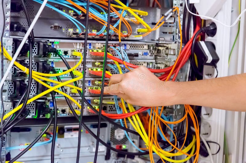 High tech network servers stock photo. Image of blue - 67613918