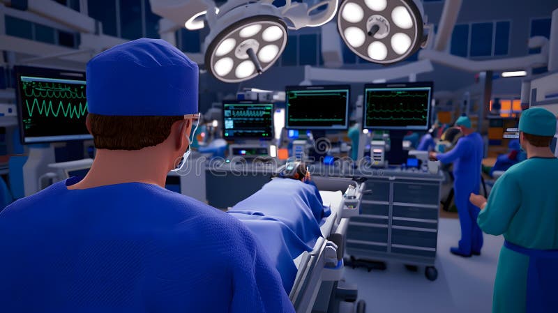 Advanced Robotic-assisted Surgery in a Modern Operating Room Stock ...