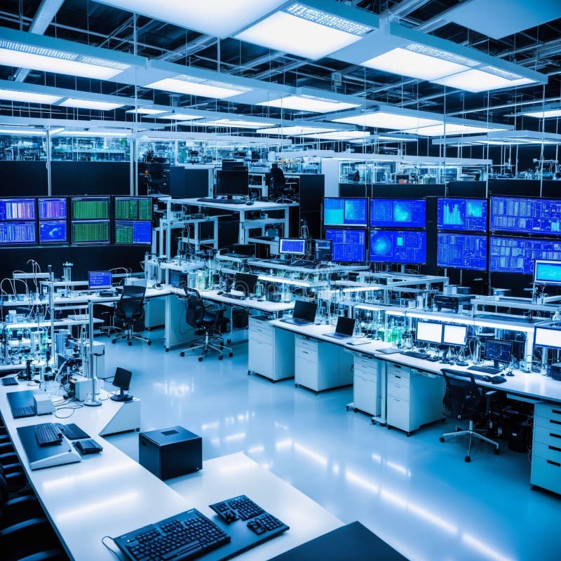 High Tech Laboratory Digital Operations Center (220825 4) Stock ...