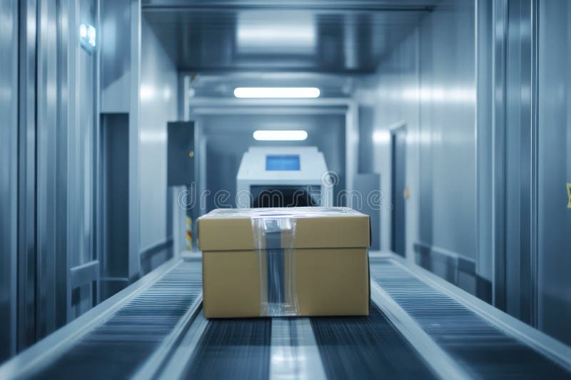 High Tech Package Scanning System in Modern Facility Stock Photo ...