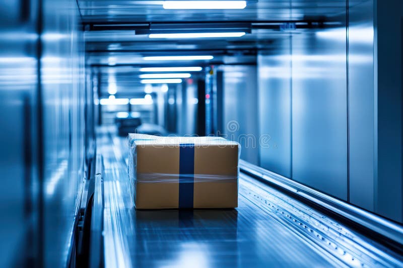 High Tech Package Scanning System in Modern Facility Stock Photo ...