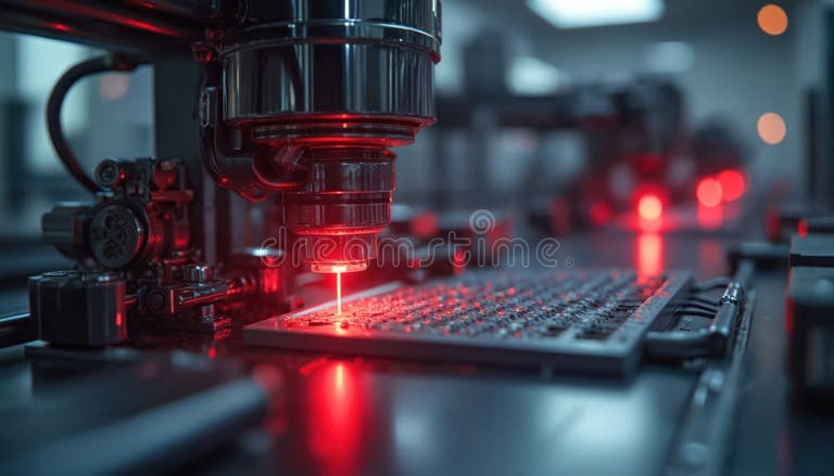 High-tech Physics Lab Using Augmented Reality. Laser Cuts Circuit Board ...