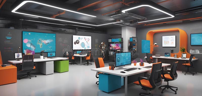 A High-Tech Playground for Creative Thinkers Stock Illustration ...