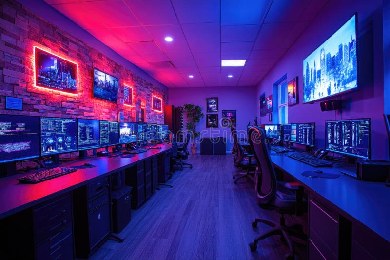 High-Tech Police Command Center in Action during Emergency Operations ...