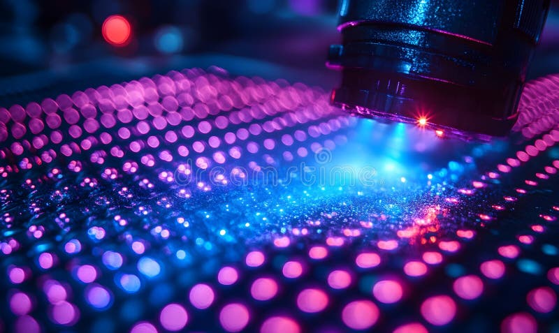 Neon Lightscape: AI-Generated Art Stock Illustration - Illustration of ...