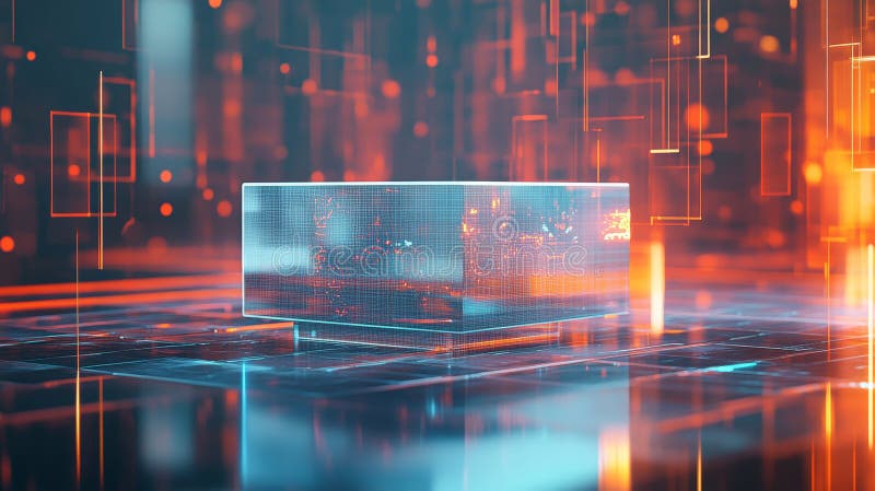 A High-tech Product Pedestal with a Reflective, Transparent Surface and ...