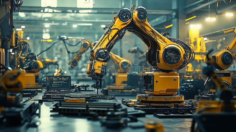 Industrial Robots Assembly Electrical Circuits in Advanced ...