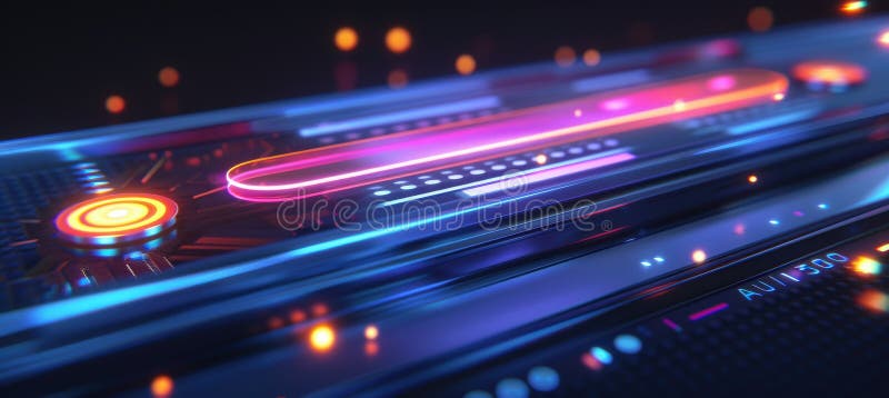 Futuristic Augmented Reality Interface with Dynamic 3D Progress Bar ...