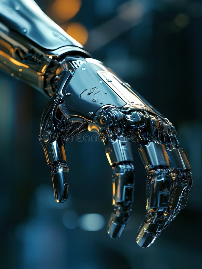 Advanced Prosthetic Arm Demonstrating Functionality with Sleek Design ...