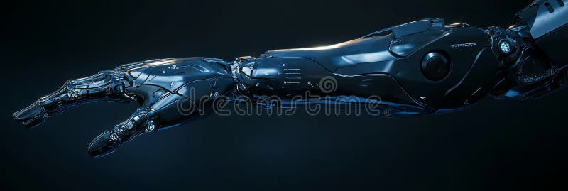 High-tech Prosthetic Arm Integrated with AI, Hand Close-up Stock Image ...