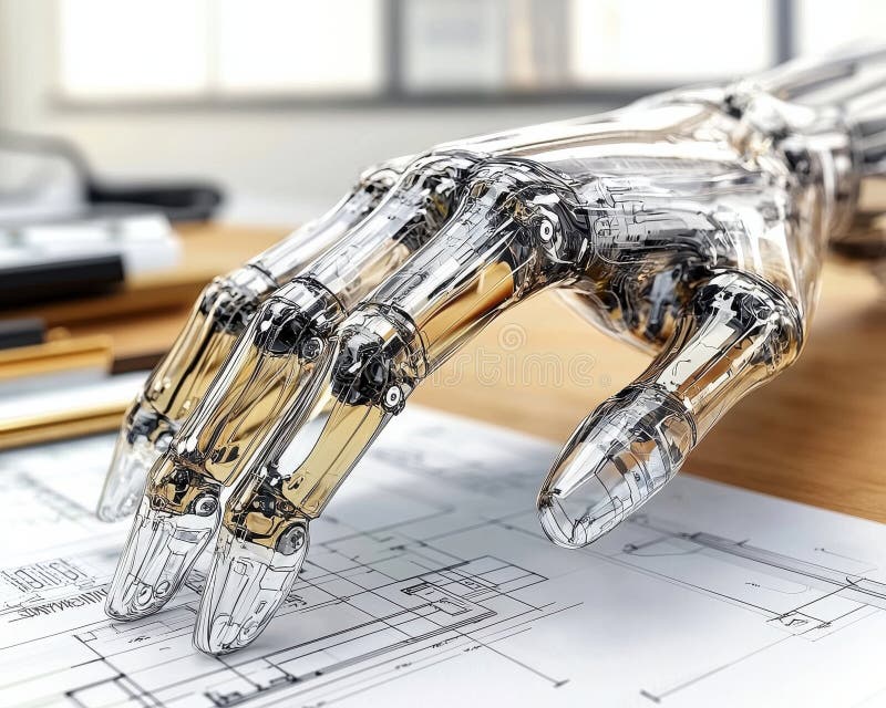 High-tech Prosthetic Hand on a Modern Workbench with Tools Stock Image ...