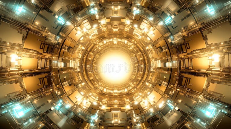 High-tech Quantum Computing Unit with Radiant Circuits and an Elaborate ...