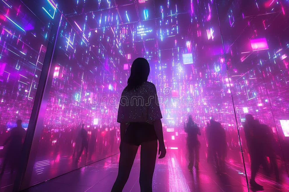 High-tech Rave Experience with Holographic Visuals and Dynamic Virtual ...