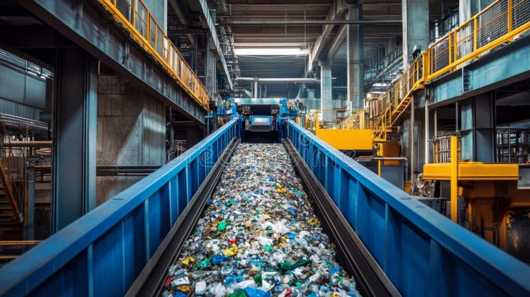 High Tech Recycling Plant with AI Sorting System for Waste Management ...