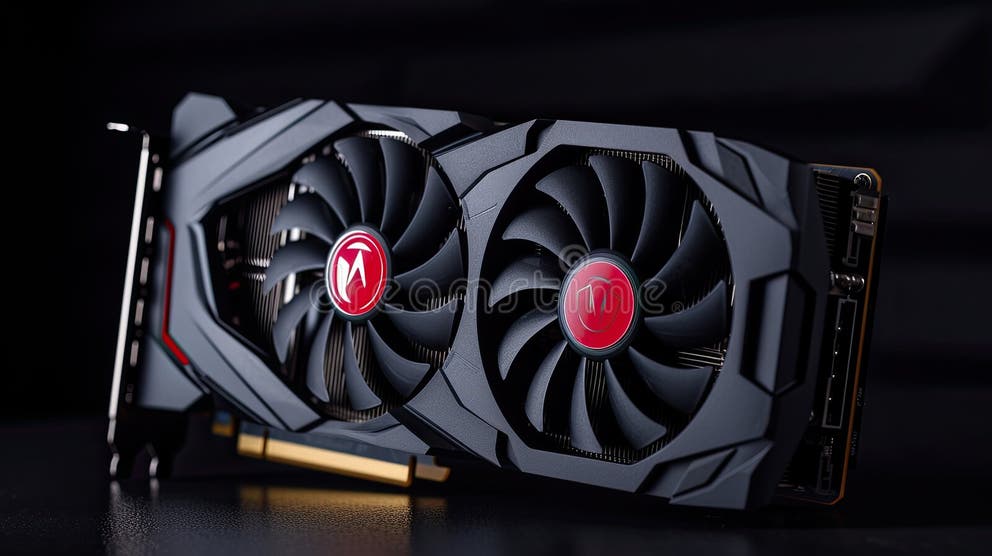 High-tech Red-accented Graphics Card a High-performance Graphics Card ...