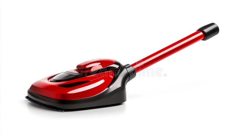 High-Tech Red Vacuum Cleaner on White Isolated Background Stock ...
