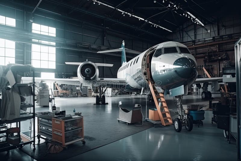 High-tech Repair Shop with Avionics, Flight Systems and Mechanical ...